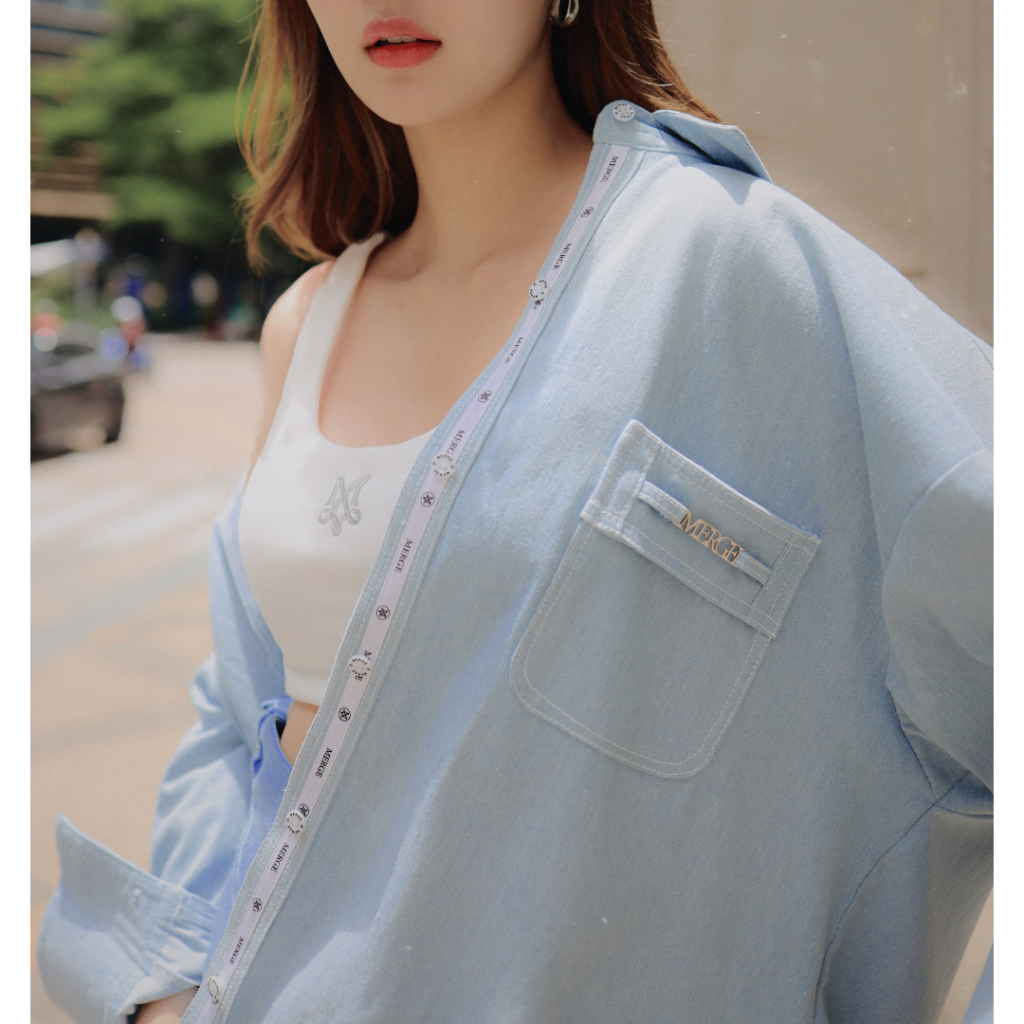 Merge Official - Keen Denim Shirt (พร้อมส่ง) | Shopee Thailand