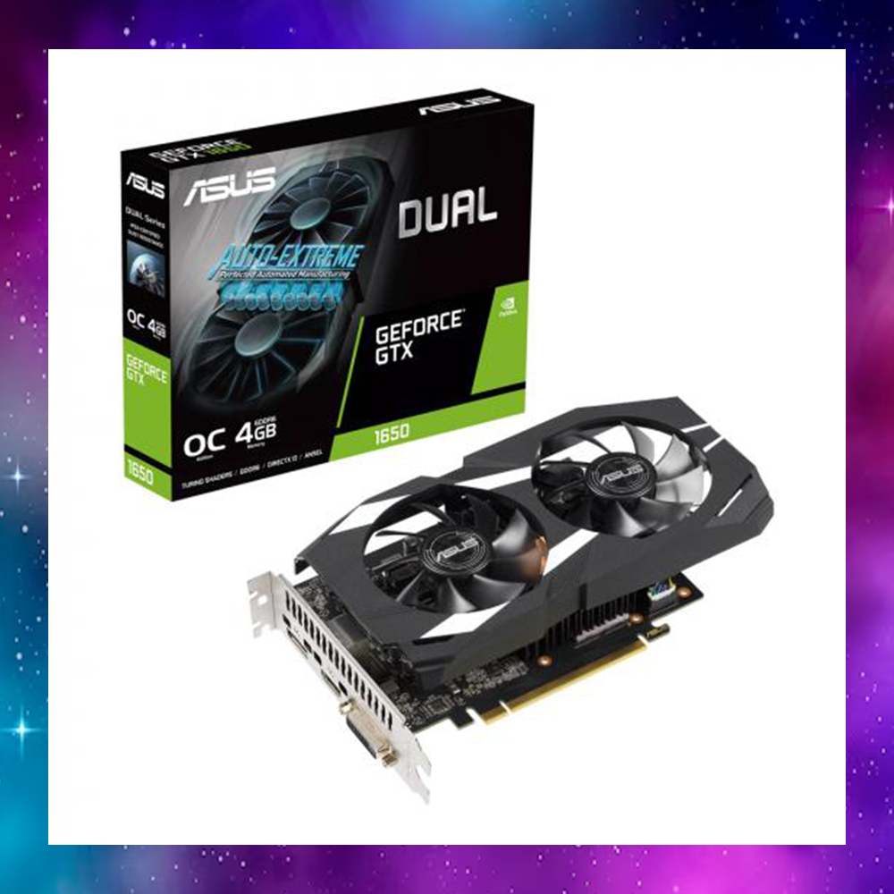 VGA (การ์ดแสดงผล) ASUS DUAL GEFORCE GTX 1650 OC EDITION 4GB GDDR6 EVO ใช้งานปกติ ประกัน12/2569 ...