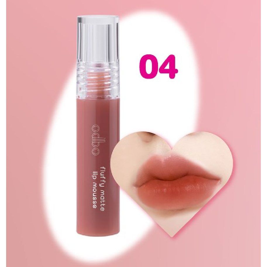 ถูก/แท้/มีไลฟ์ ลิป ODBO Fluffy Matte Lip Mousse ลิปสติก เนื้อมูส แมท ละมุน ปากนุ่ม เบลอปาก ...