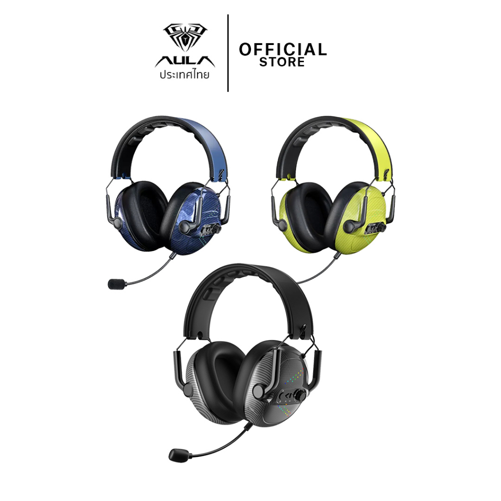 หูฟังเกมมิ่งไร้สาย - AULA S609 - Wireless 3in1 RGB Gaming Headset ...
