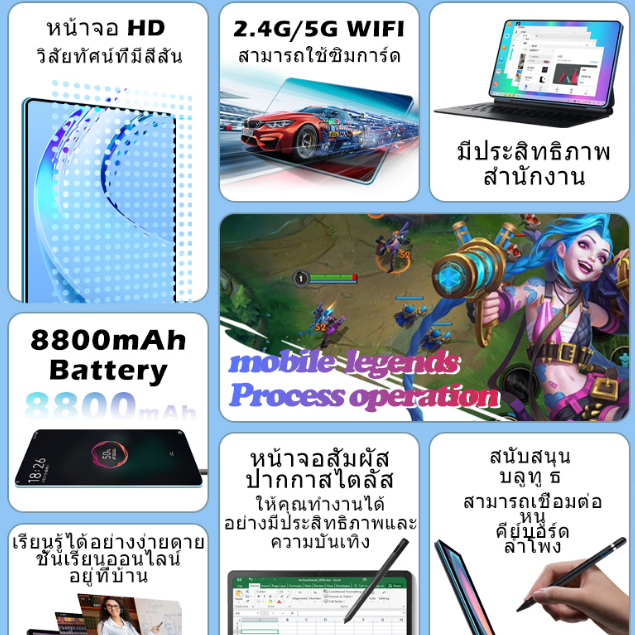 NUMVIBE P60 5G Tablet 11 นิ้วแท็บเล็ตดั้งเดิม 12GB+512GB ROM Dual SIM LTE WiFi Tablet PC for ...
