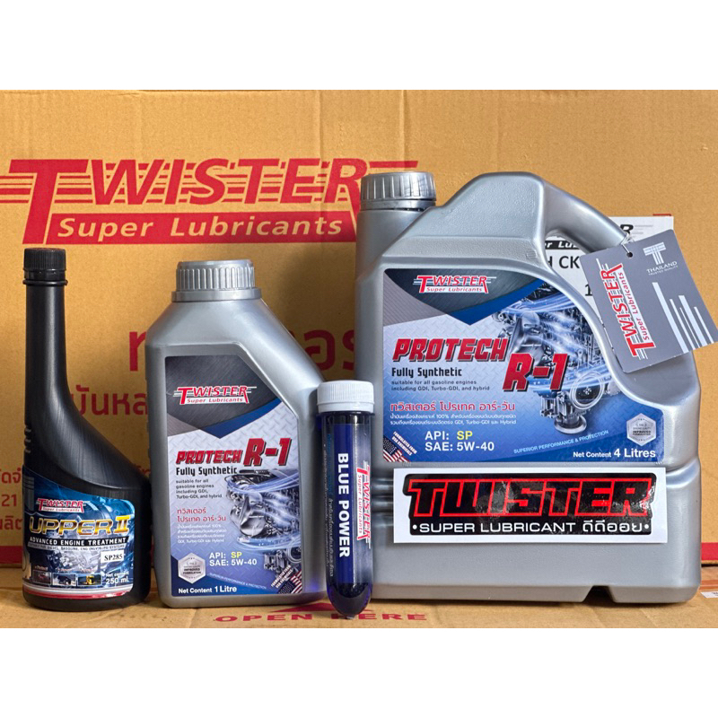 น้ำมันเครื่อง Twister Protech R1 API SP 5 ลิตร 5W40 สังเคราะห์แท้ แถมหัวเชื้อ Twister | Shopee ...