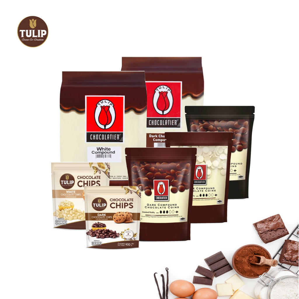 Tulip Dark & White Compound Chocolate ทิวลิป ดาร์ค แอนด์ ไวท์ ช็อคโกแลต ...