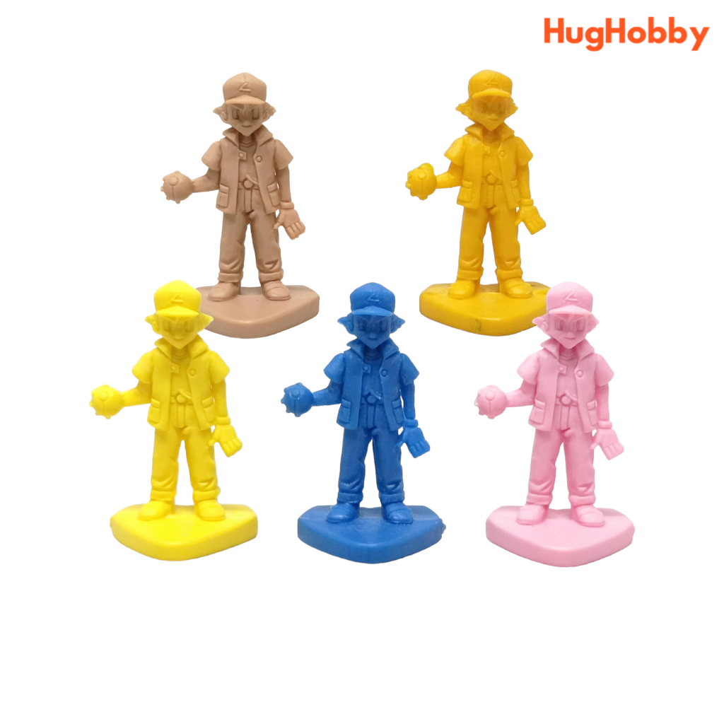 [Set of 5] Vintage 1997 Tomy Pokemon Satoshi (Ash Ketchum) Keshi Eraser ...