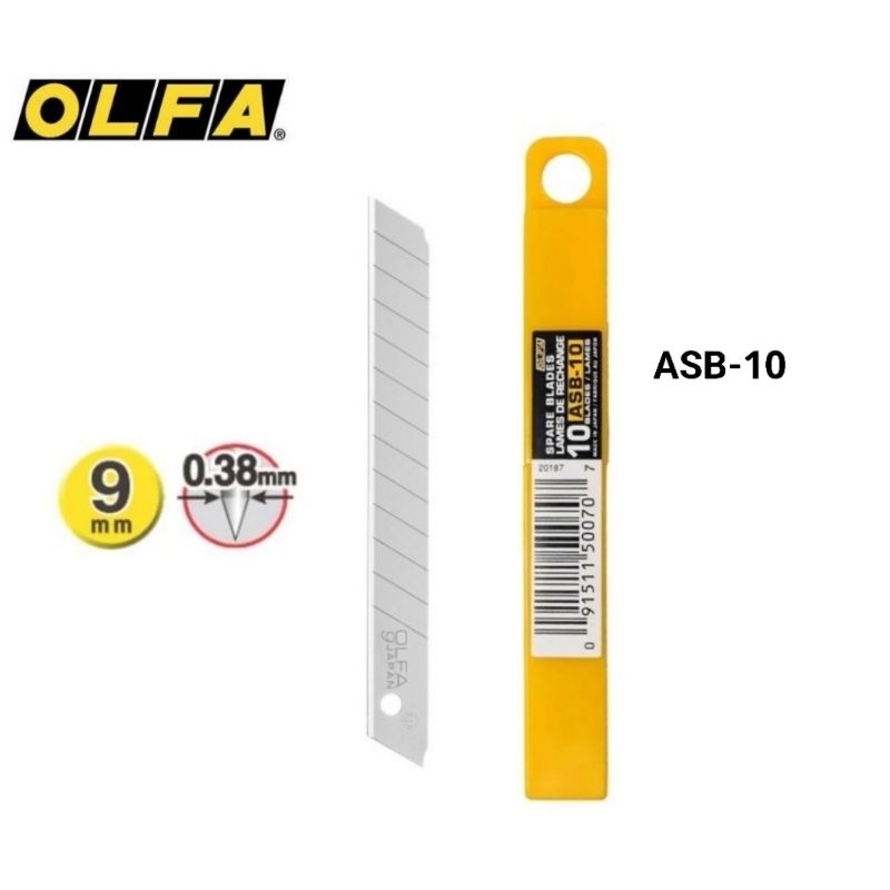 OLFA ใบมีดคัตเตอร์ 45° รุ่น ASB-10 จำนวน 10 ใบ | Shopee Thailand