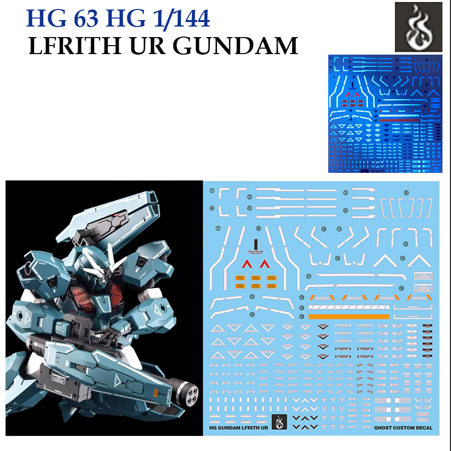ดีคอลน้ำ [Ghost] HG 63 s LERITH UR GUNDAM [The Witch From Mercury] HG 1 ...