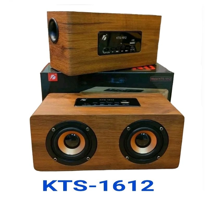 ลำโพงบลูทูธ KTS-1612 ลำโพงลายไม้ เสียงดี รองรับ USB/TF | Shopee Thailand