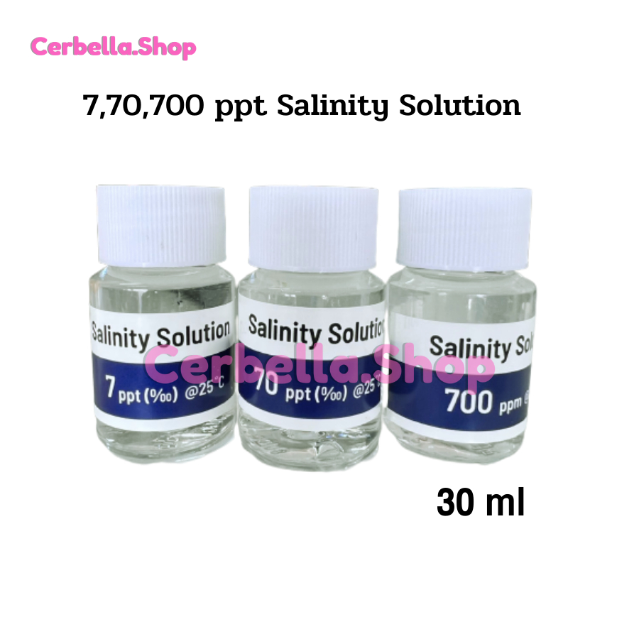 น้ำยา Salinity Solution น้ำยาสอบเทียบ 7ppt 70ppt 700ppt น้ำยาสำหรับเครื่องวัดความเค็มsalinity ...
