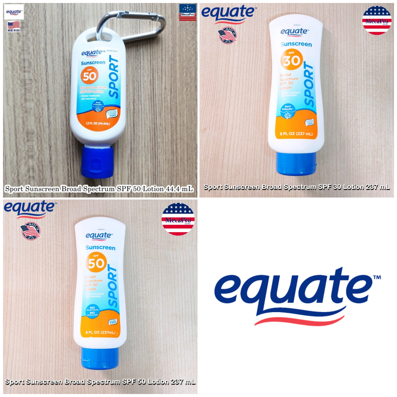 equate® Sport Sunscreen Broad Spectrum SPF 30 or SPF 50 Lotion โลชั่น ...