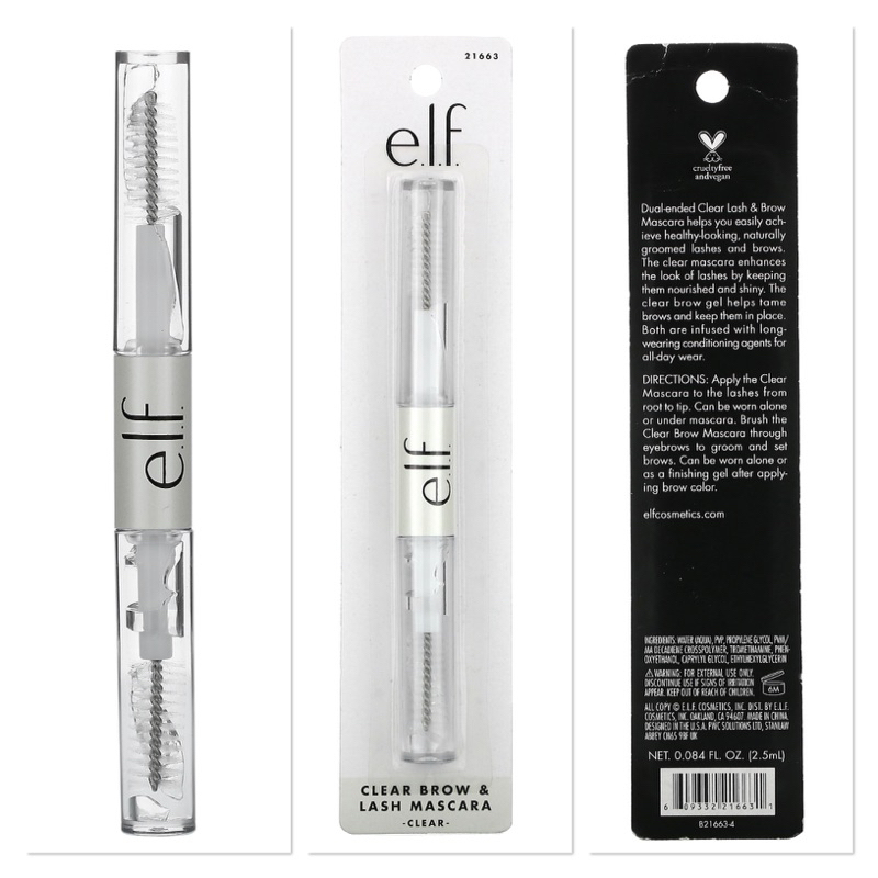 [พร้อมส่ง] นำเข้าจากอเมริกา ของแท้ 100% มาสคาร่าคิ้วและขนตา เนื้อใส E.L.F., Clear Brow & Lash ...