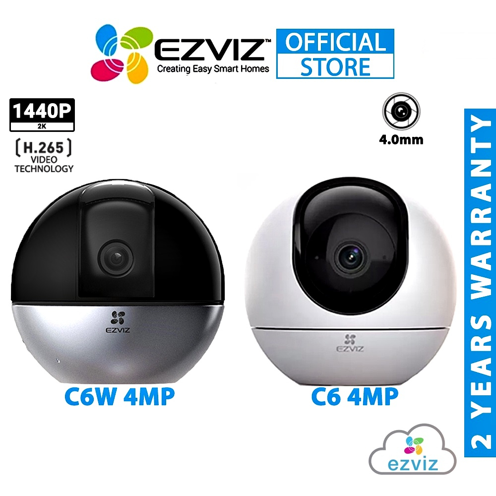 กล้องวงจรปิด EZVIZ C6 / C6W (4MP) Wifi Smart Home Indoor Security ...