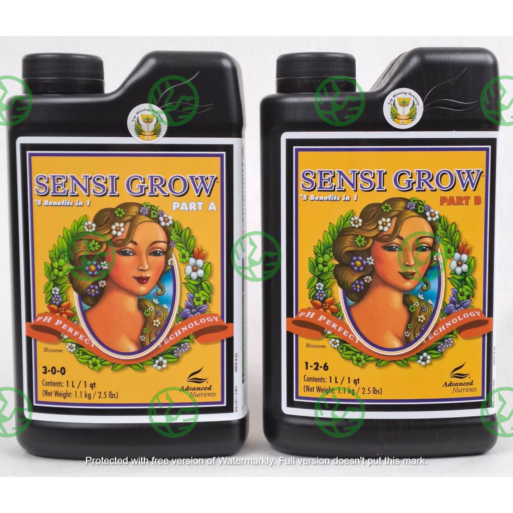 ขวดแท้ pH Perfect Sensi GROW PART A B 1L Advanced Nutrients ขวดปิดผนึกโดยผู้ผลิต Coco Safe ...