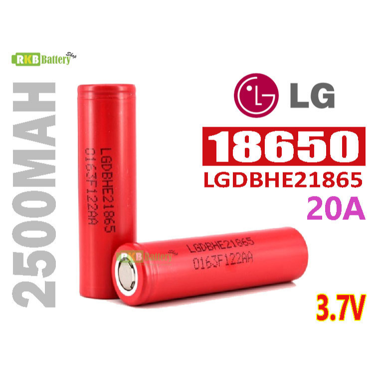 [พร้อมส่ง] LGDBHE21865 LG 2500mAh 20A 3.7v Genuine Rechargeable Li-ion ...