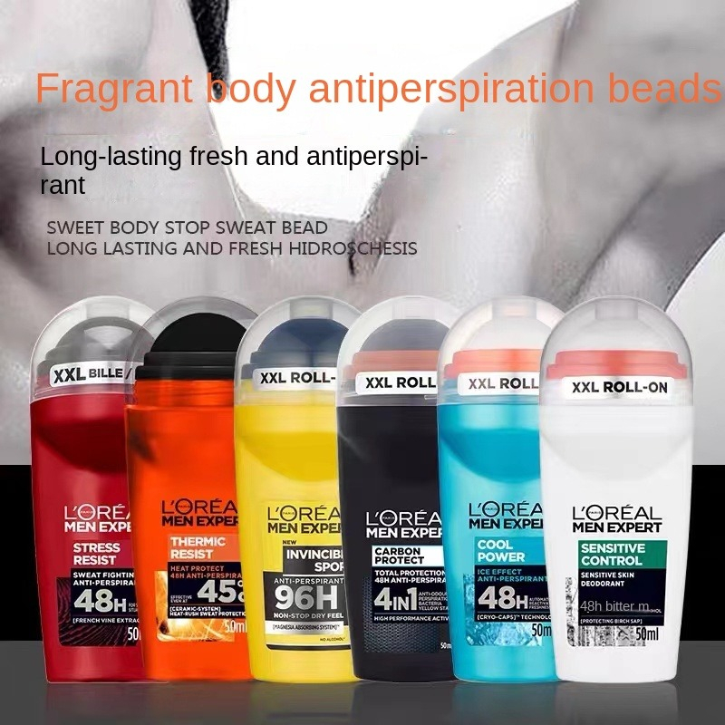 L'Oreal Men's Body Fragrance, Anti Sweating, and Beading Lotion 50ml ...