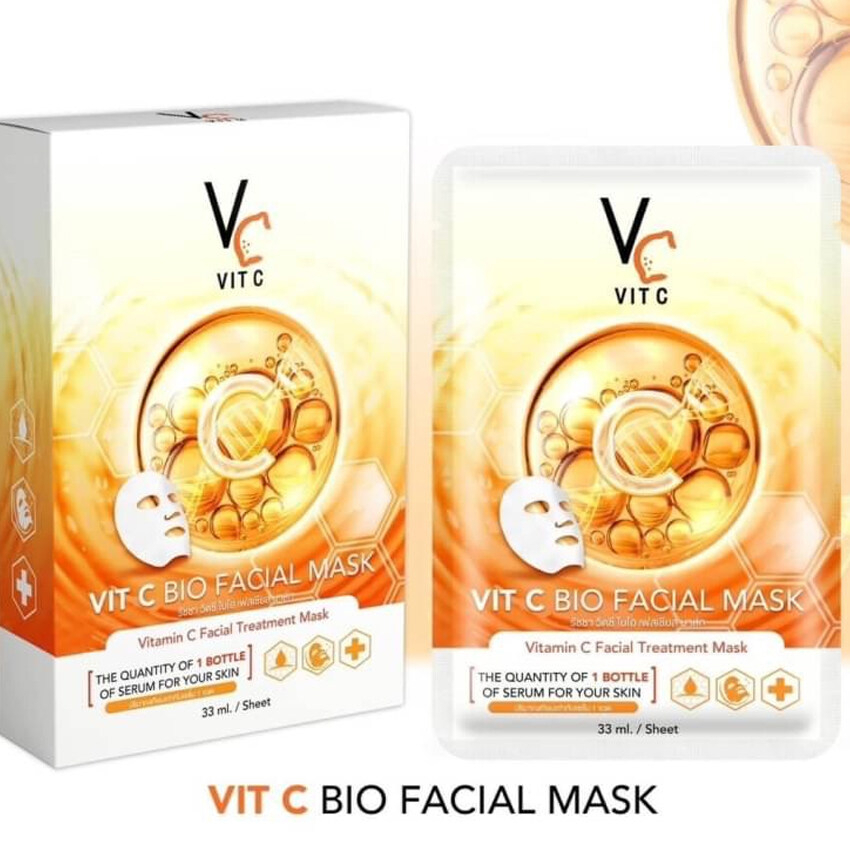 Ratcha Vit C Bio Facial Mask รัชชา วิตซี ไบโอ เฟเชียล มาส์ก 33 มล. ...