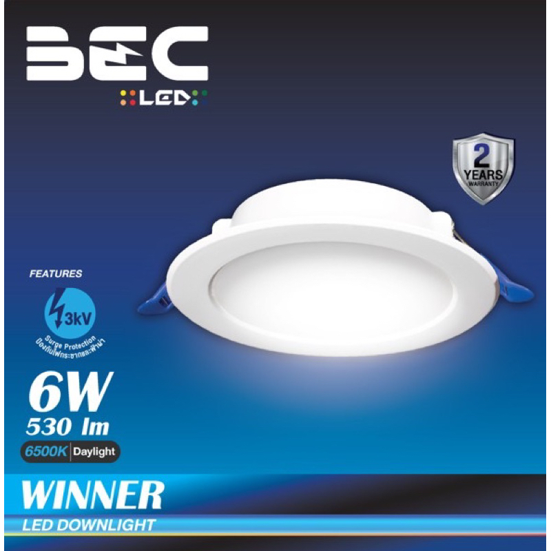 BEC ดาวไลท์ฝังฝ้า PANEL LED 6W 9W 12W 16W 18W 24W รุ่น WINNER แบบกลม ...