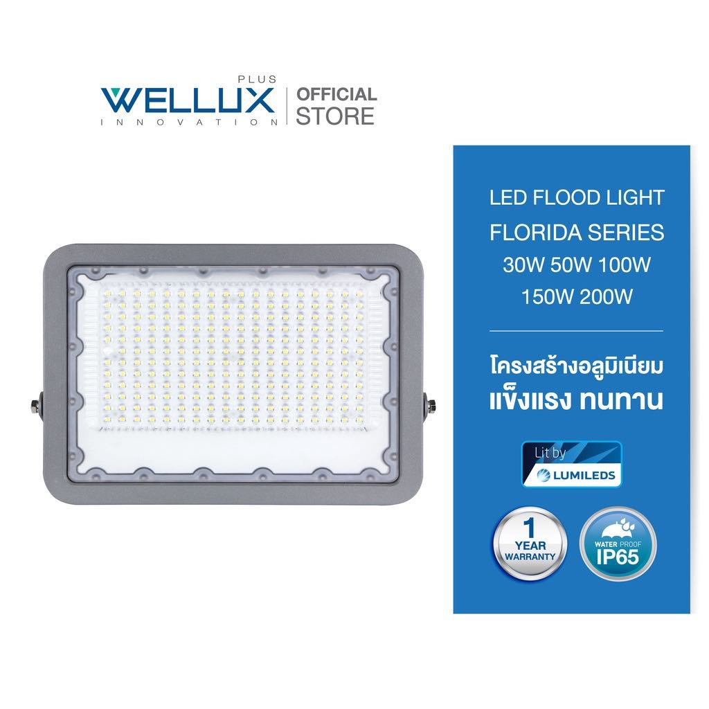 WELLUX โคมฟลัดไลท์ โคมสปอร์ตไลท์ ขนาด 200W 400W แสงเดย์ไลท์ LED FLOODLIGHT รุ่น FLORIDA SERIES ...