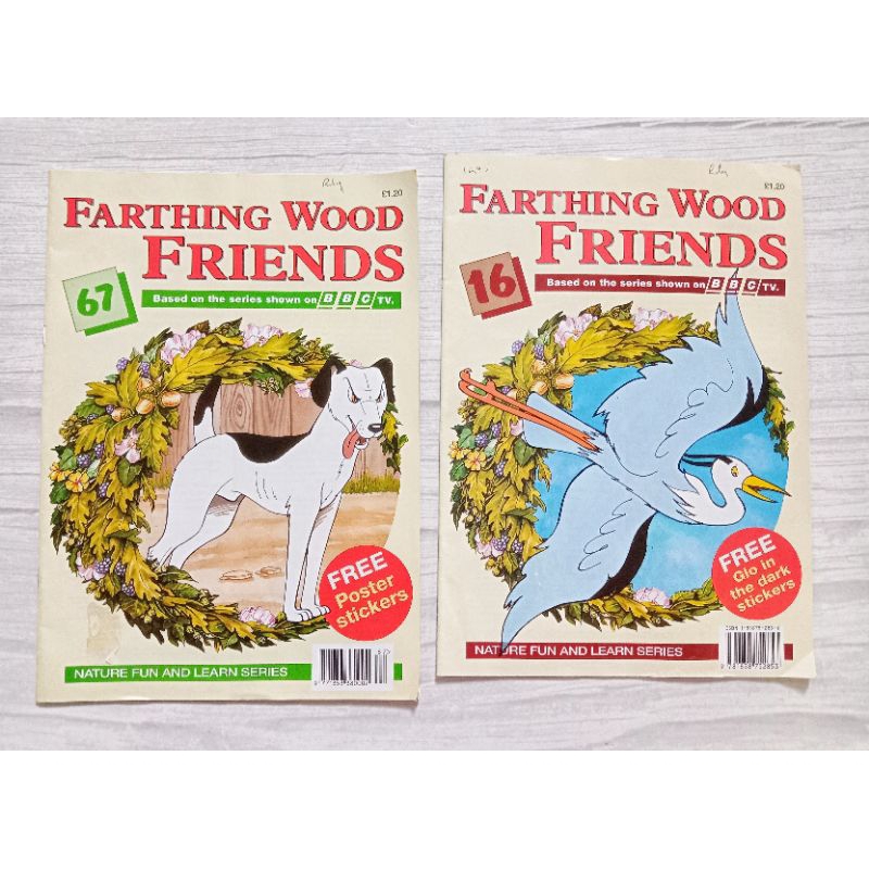 Set 2 books Farthing Wood Friends นิทาน กิจกรรม No poster No sticker ...