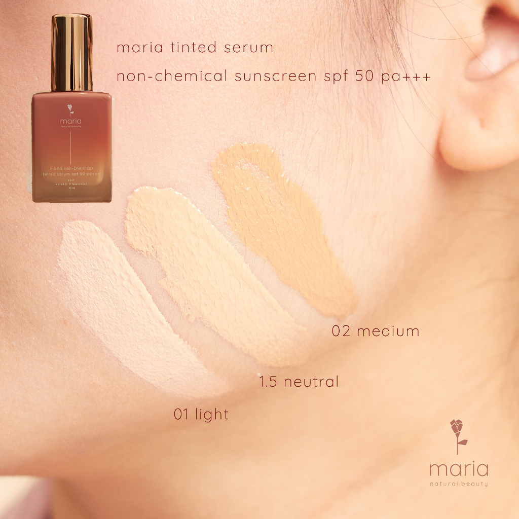 Maria tinted serum non-sunscreen spf 50 pa+++ 3 in 1 ขวดเดียว serum ...