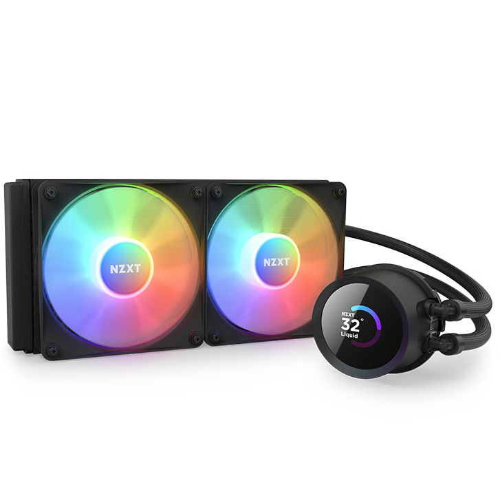 NZXT Kraken RGB 240mm - AIO RGB CPU Liquid Cooler - LCD Display - 2 x ...
