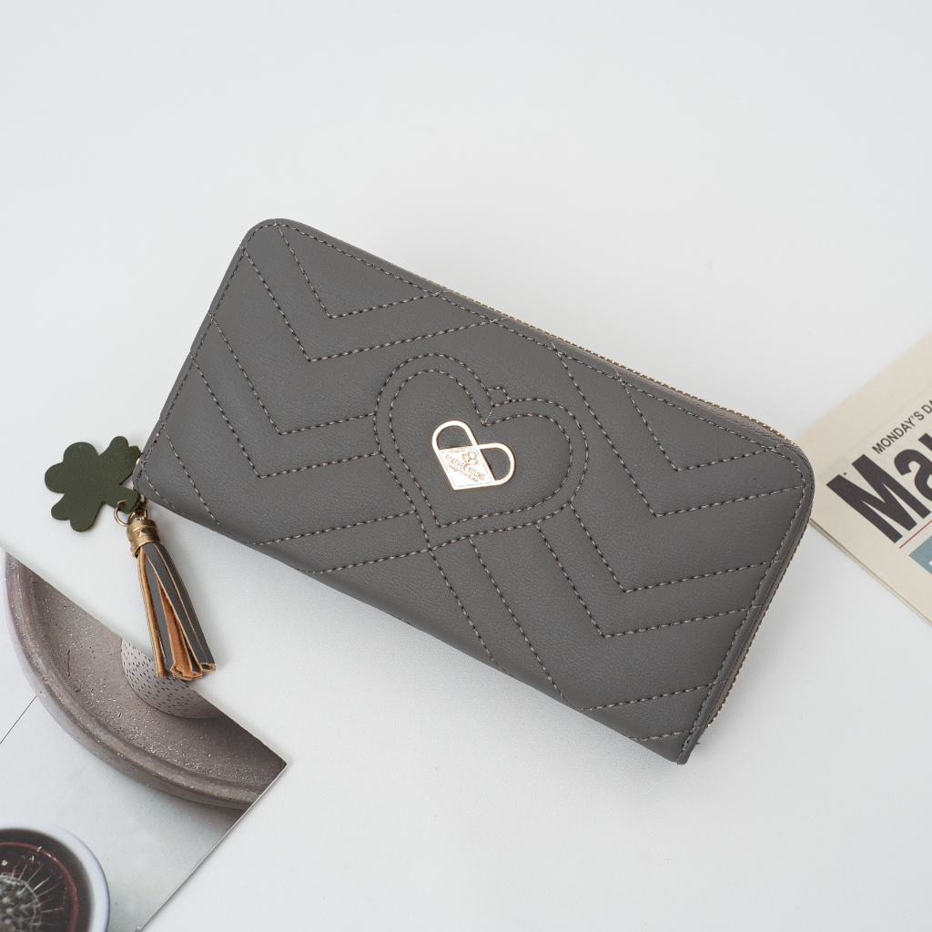 กระเป๋าสตางค์ Forever Young ใบยาวซิปรอบหน้าปักลาย มีให้เลือกหลายแบบ ...