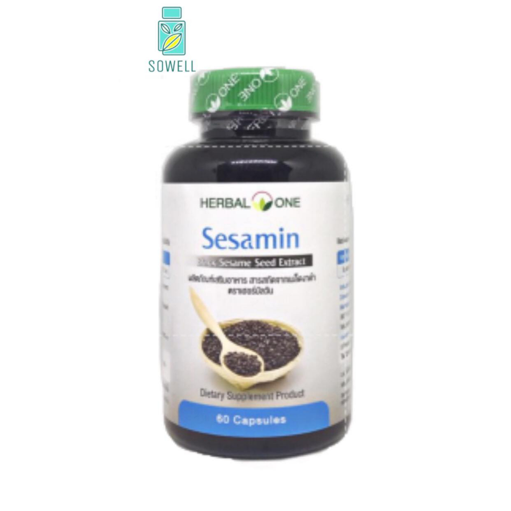 สารสกัดเซซามิน Sesamin จากงาดำ Herbal One อ้วยอันโอสถ 60 แคปซูล | Shopee Thailand