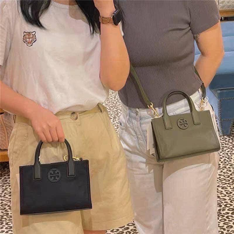 📍ใช้โค้ดลดได้📍ของแท้100%พร้อมส่งที่ไทยTORY BURCH Ella nylon Mini Tote ...