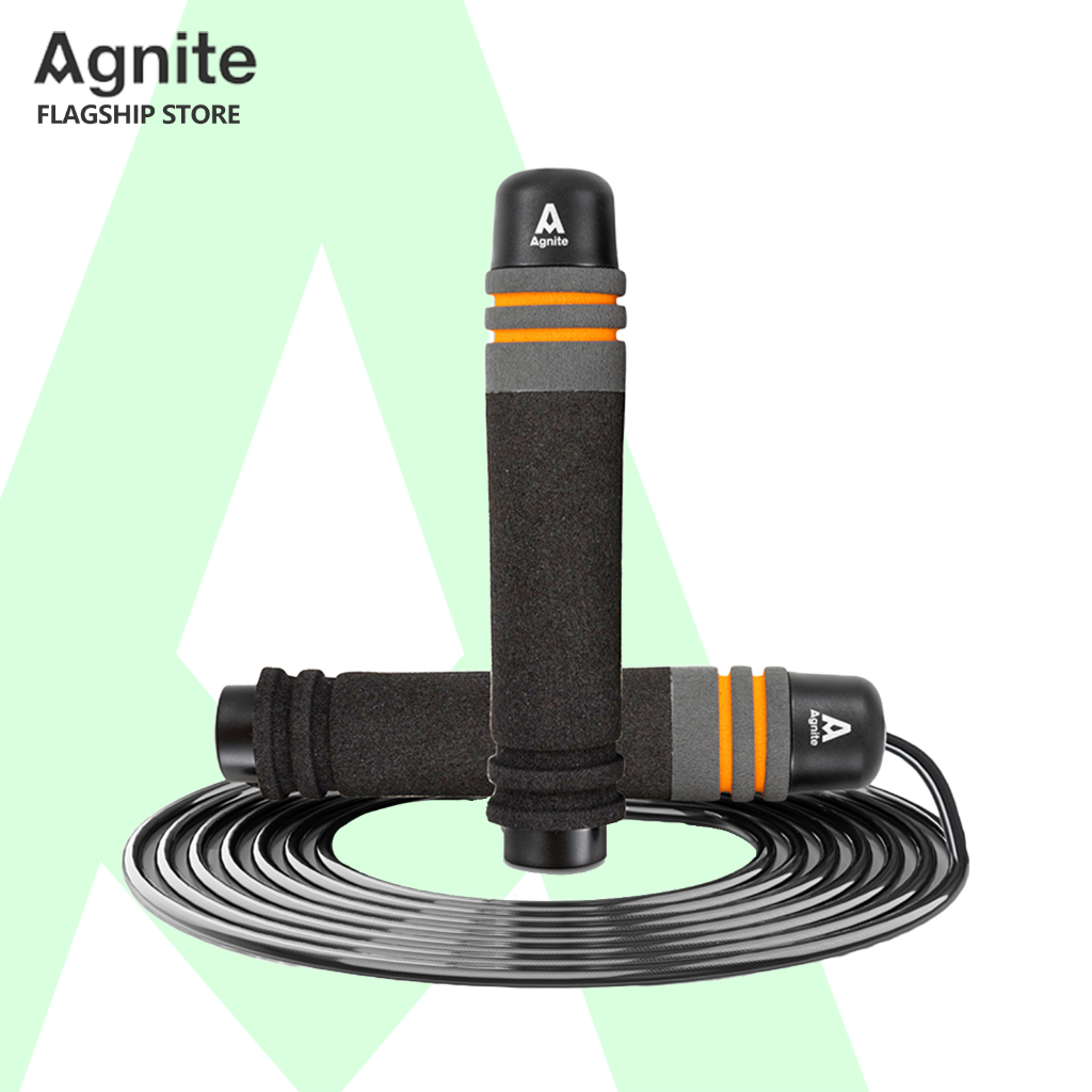 Agnite เชือกกระโดด ที่กระโดดเชือก เชือกออกกำลังกาย สายปรับได้ น้ำหนัก ...