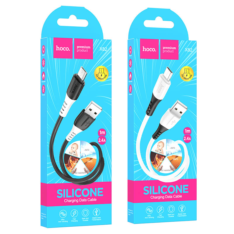 ใหม่ สายชาร์จ Hoco Cable USB to Micro-USB “X82” charging data sync ของ ...