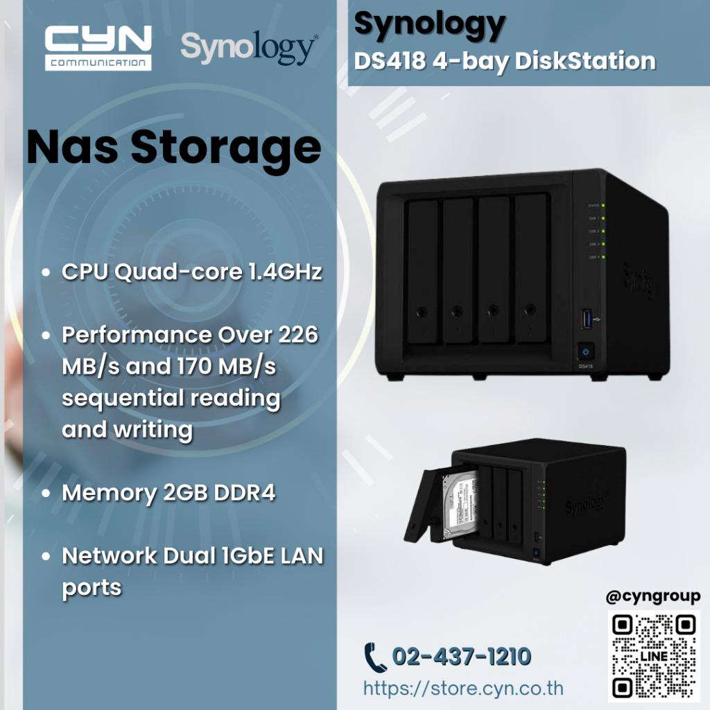 Synology DS418 4-bay DiskStation | Shopee Thailand