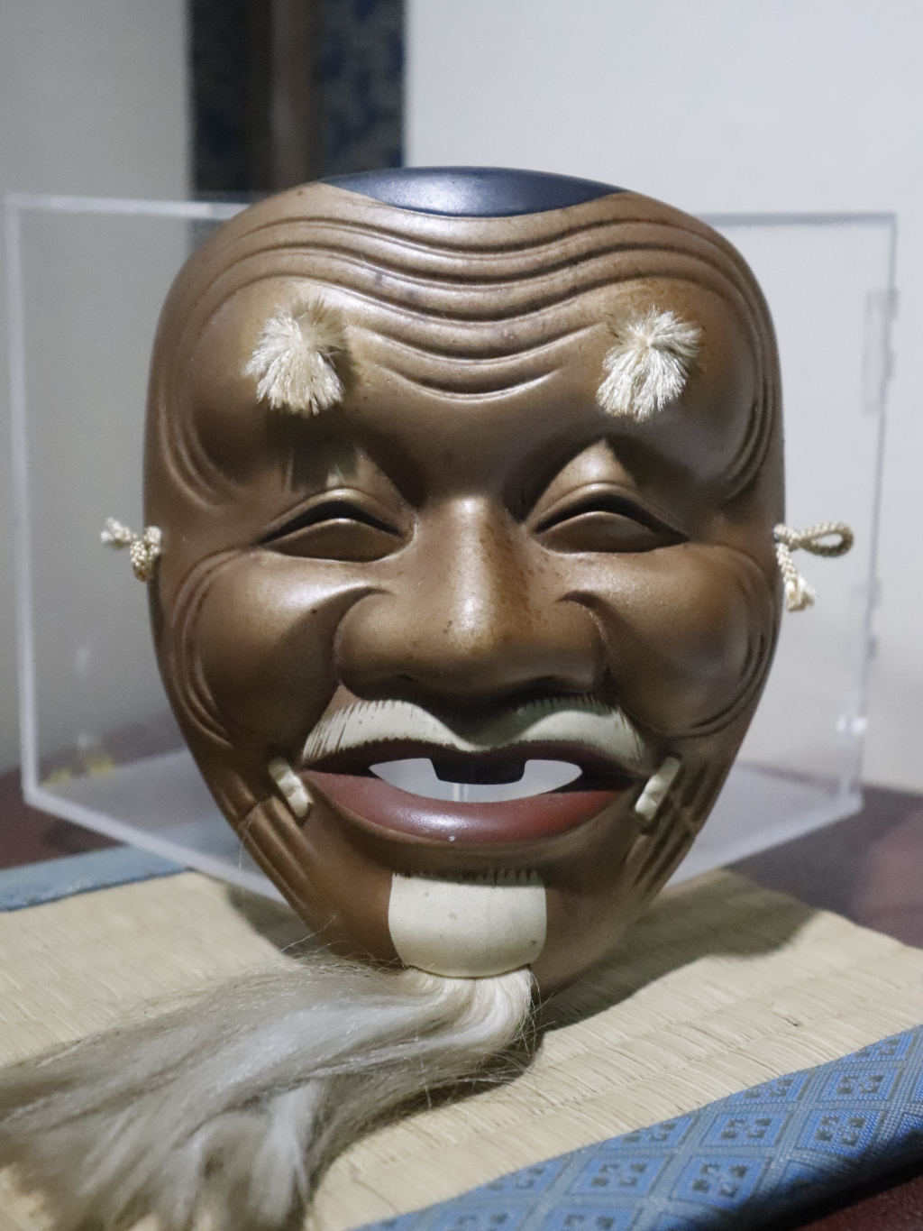 หน้ากากละครโนห์โบราณ (หน้ากากโอกินะ) Japanese Handmade OKINA mask noh ...