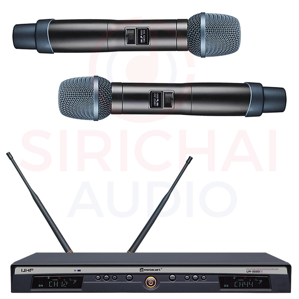 ไมค์ลอย(คู่) ReLAcart รุ่น UR222D Wireless Microphone | Shopee Thailand