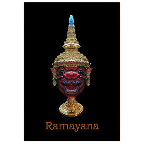 หัวโขน รามเกียรติ์ Ramayana Ban Ruk Sugriva Head Statue (สุครีพ) (1/1 ...