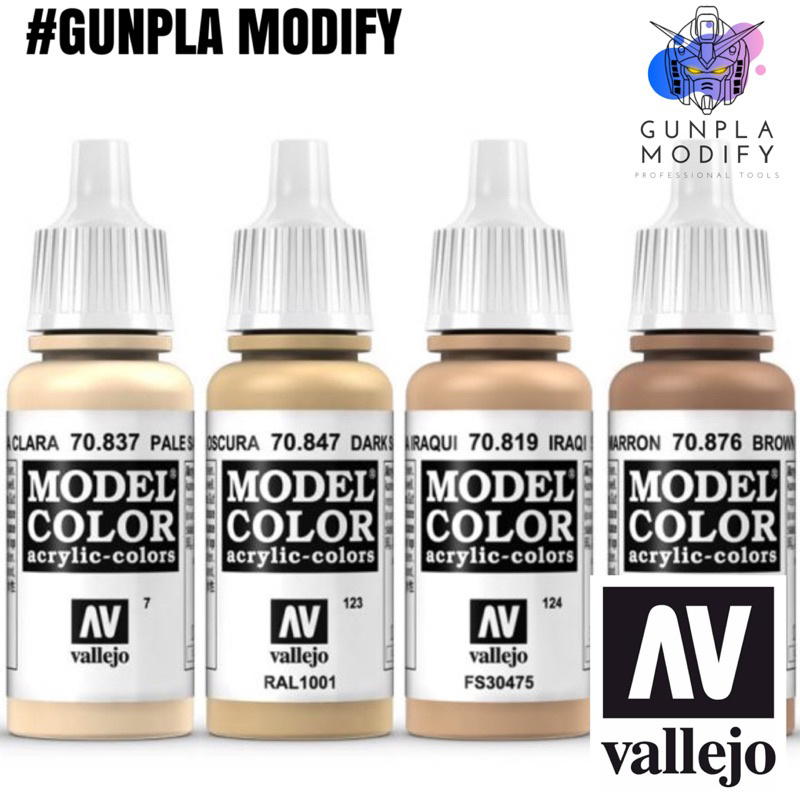 Vallejo Model Color สีอะคริลิคสูตรน้ำ Pale Sand, Dark Sand, Iraqi Sand ...