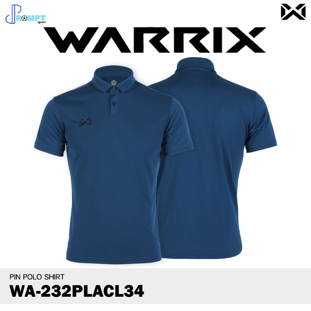 เสื้อโปโล เสื้อโปโลวอริกซ์ WARRIX PIN POLO SHIRT รหัส WA-232PLACL34 ของแท้100% | Shopee Thailand