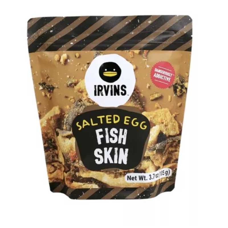 Irvins Fish Skin Salted Egg 105g เออร์วิ้น หนังปลากรอบ แท้จากประเทศ ...