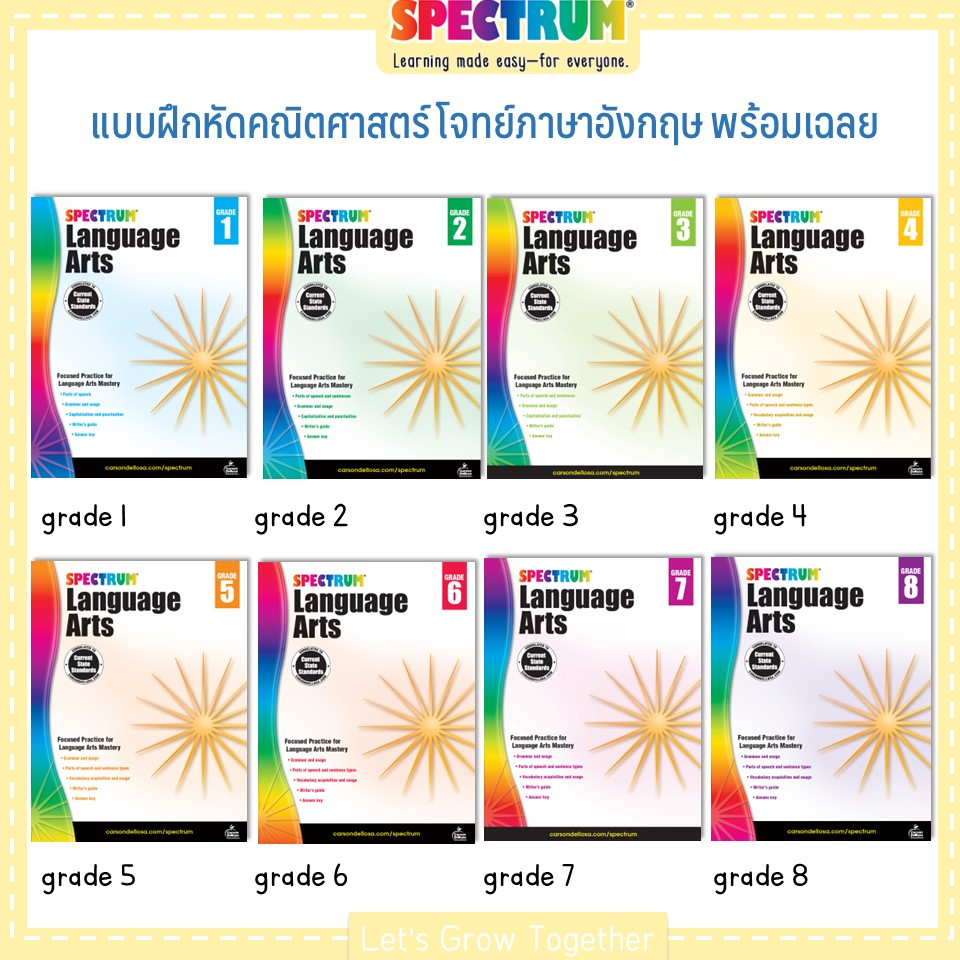 Spectrum Language Arts Worksheet w/ answแบบฝึกหัดฝึกทักษะความเข้าใจและ ...