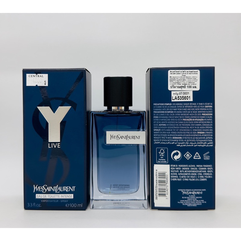 YSL Y Live Intense 100 ml กล่องขาย ไม่ซีล สคบ.ไทย | Shopee Thailand