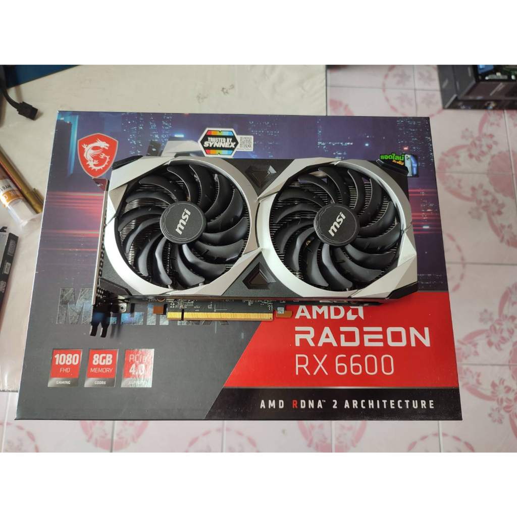 การ์ดจอค่ายแดง MSI RX6600 8gb Gddr6 2 พัดลม เกมหนักๆ เอาอยู่ ต่อไฟ 8พิน | Shopee Thailand
