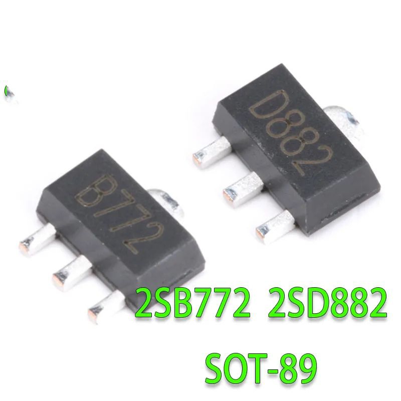 5Pcs 2SB772 B772 SOT89 SMD 2SD882 D882 SOT-89 SMD MEDIUM POWER ...