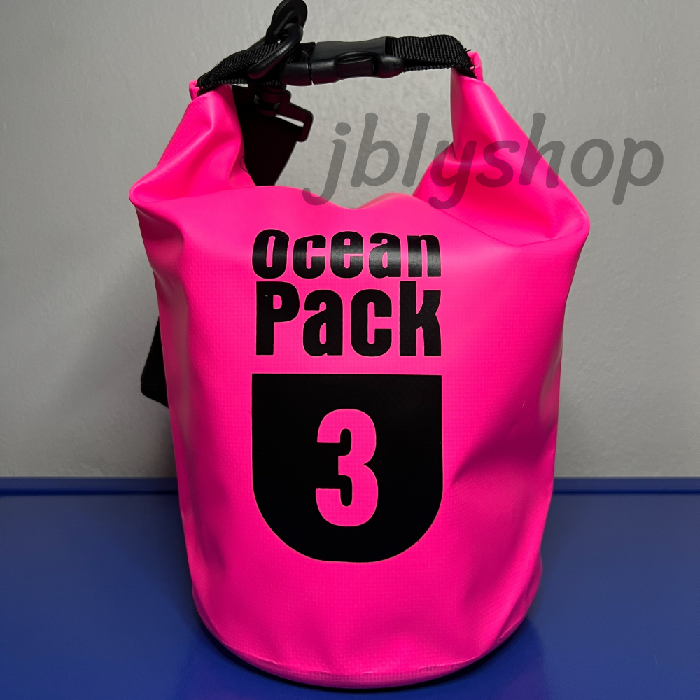 กระเป๋ากันน้ำ ถุงกันน้ำ Ocean pack ขนาด2L - 3L พร้อมสาย กระเป๋าสะพาย ...