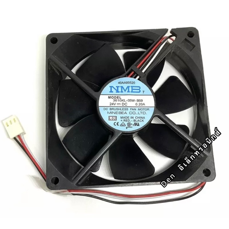 3610KL-05W-B49 ยี่ห้อ NMB พัดลมระบายอากาศ 24VDC 0.20A 3สาย ขนาด 90x90x25mm พร้อมส่ง | Shopee ...