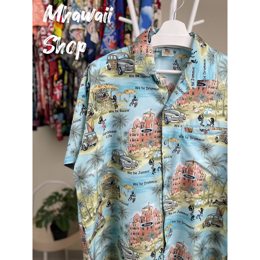 เสื้อฮาวายมือสอง-Hawaii Shirt แบรนด์ RIMA รอบอก 50นิ้ว | Shopee Thailand