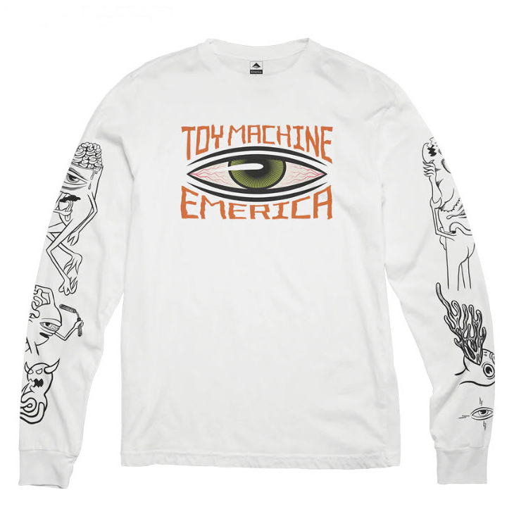พร้อมส่ง!เสื้อยืด Emerica X Toy Machine EYE แขนยาว แบรนด์สเก็ตใหม่แท้ ...