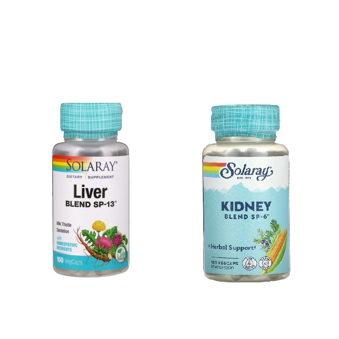 พร้อมส่ง!!! Solaray, Liver Blend SP-13, 100 VegCaps / Kidney Blend SP-6 ...