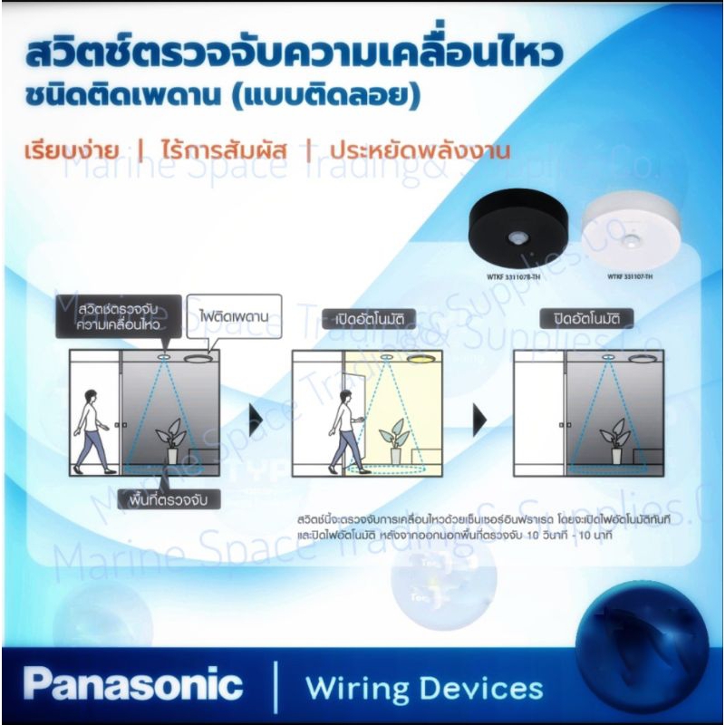 Panasonic Motion Detector Light สวิทช์ตรวจจับความเคลื่อนไหว (Passive ...