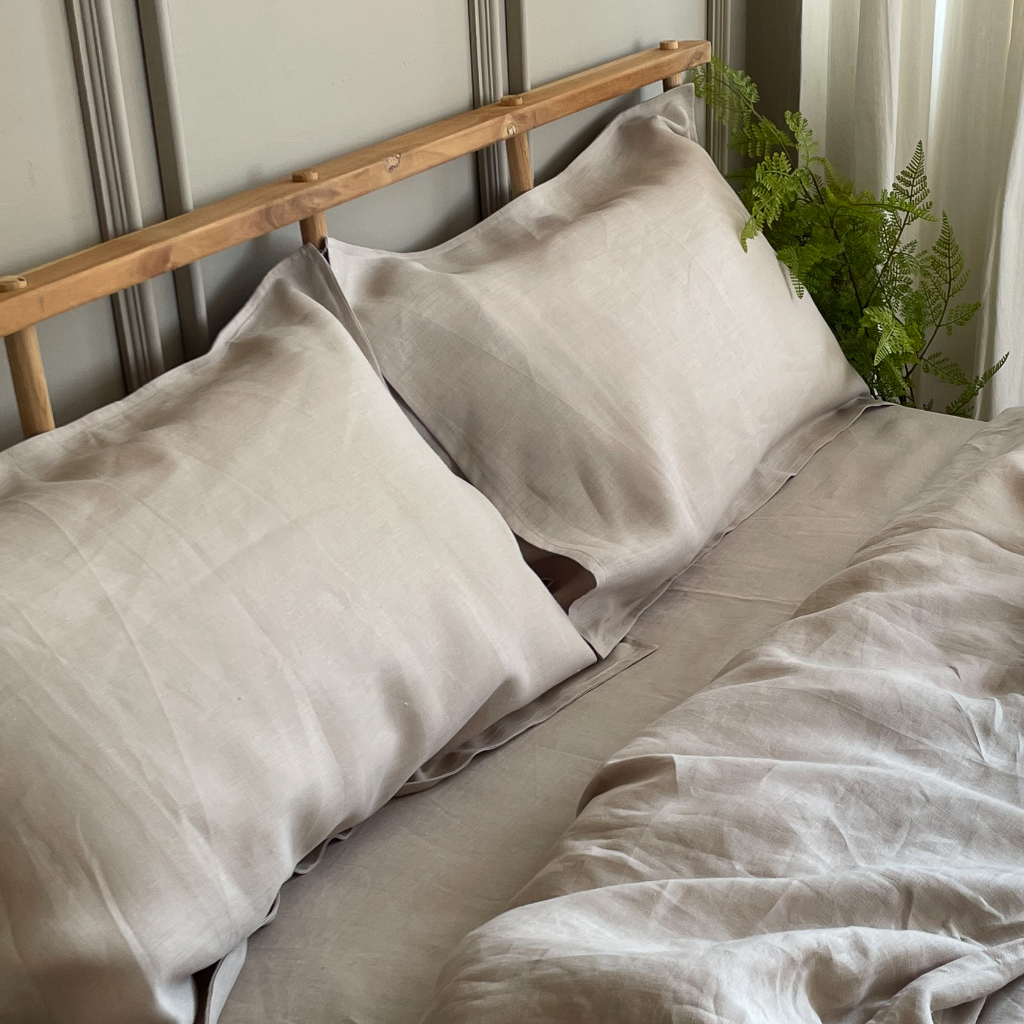 ปลอกหมอน ลินิน สีพื้น Solstice Home ทำจากผ้าลินิน French Flax Linen - Stonewashed 100% | Shopee ...