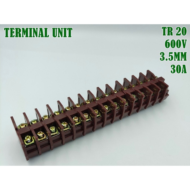 (ราคา ยกกล่อง 120ชิ้น)TR 20 TERMINAL UNIT เทอร์มินอลต่อสาย ขนาด 3.5 ส ...
