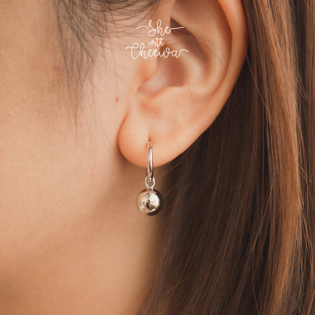 She with Cheewa | silver925 | sunshine earring ต่างหูเงินแท้ มินิมอล | Shopee Thailand