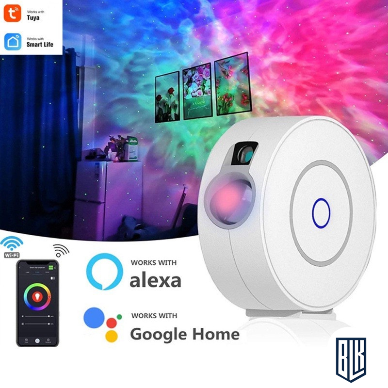 TUYA เครื่องฉายดาว โคมไฟตกแต่ง ไฟประดับ ไฟตกแต่งห้อง ไฟตกแต่ง เครื่องฉายดาว WIFI Smart Star ...